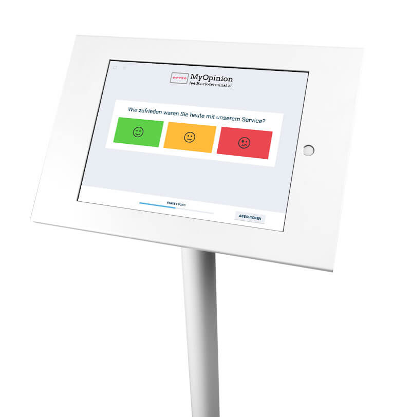 Feedback Terminal von MyOpinion | Kunden- & Mitarbeiterumfrage Station