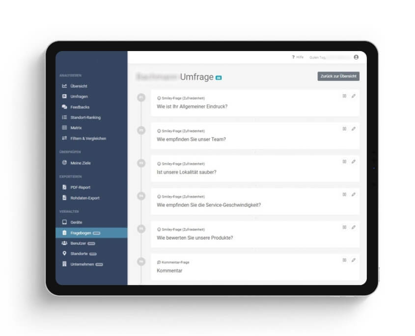 MyOpinion Feedback Terminal & Online Befragung